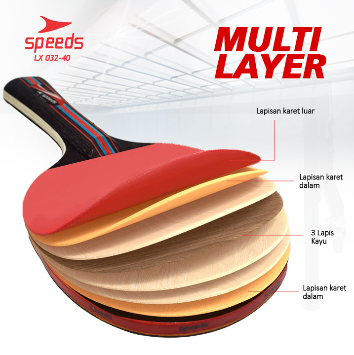 SPEEDS Bat / bad Tenis Meja / Pingpong Isi 1, Barang bagus, Karet, Tahan lama. 032-40 - Speeds ...