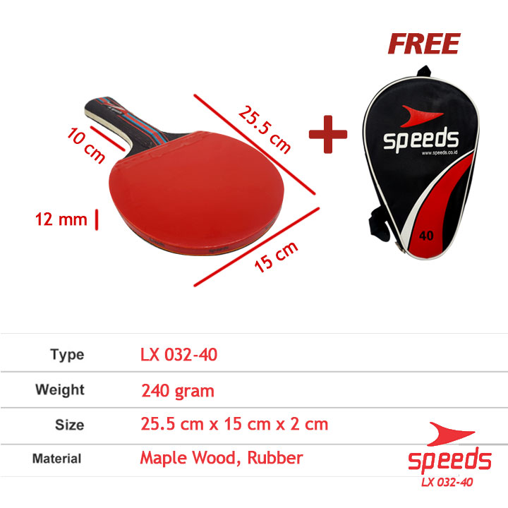 SPEEDS Bat / bad Tenis Meja / Pingpong Isi 1, Barang bagus, Karet, Tahan lama. 032-40 - Speeds ...