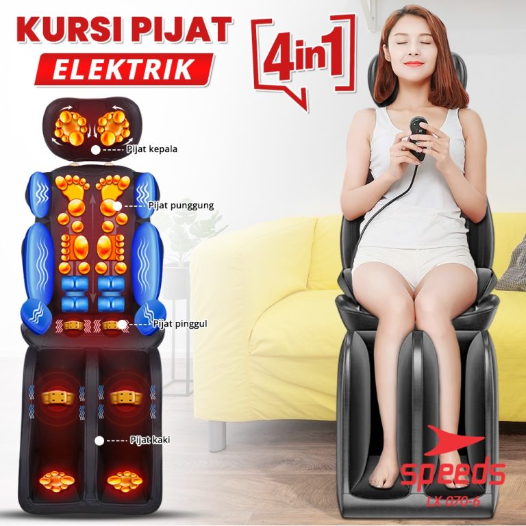 Speeds Kursi Pijat Elektrik 4 In 1 Portable Massager Alat Pijat Praktis