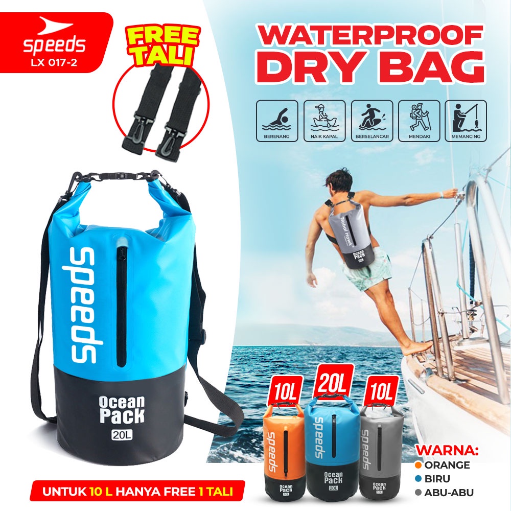 SPEEDS Tas Pelampung Anti Air Dry Bag Ocean Pack Waterproof