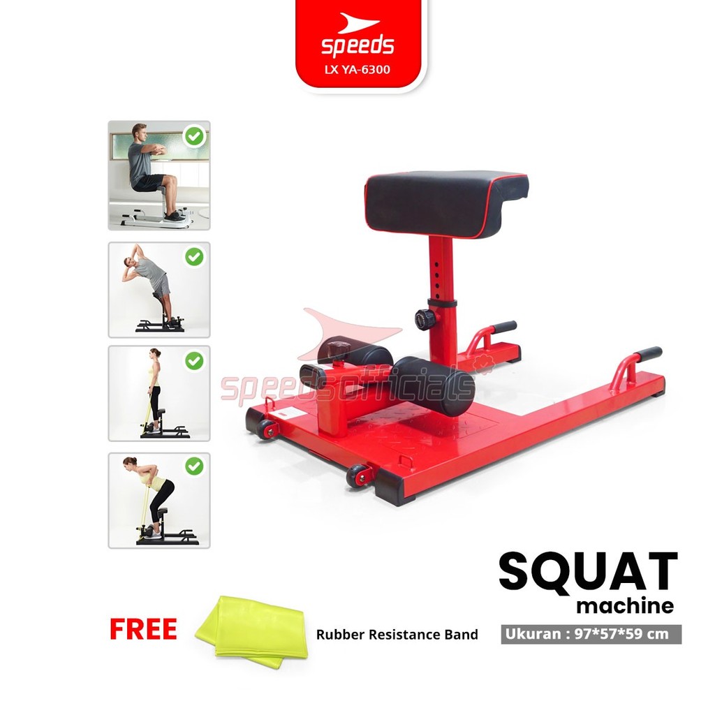 SPEEDS Squat Machine 3in1 Alat Fitness Bench Olahraga Multifungsi Sit ...